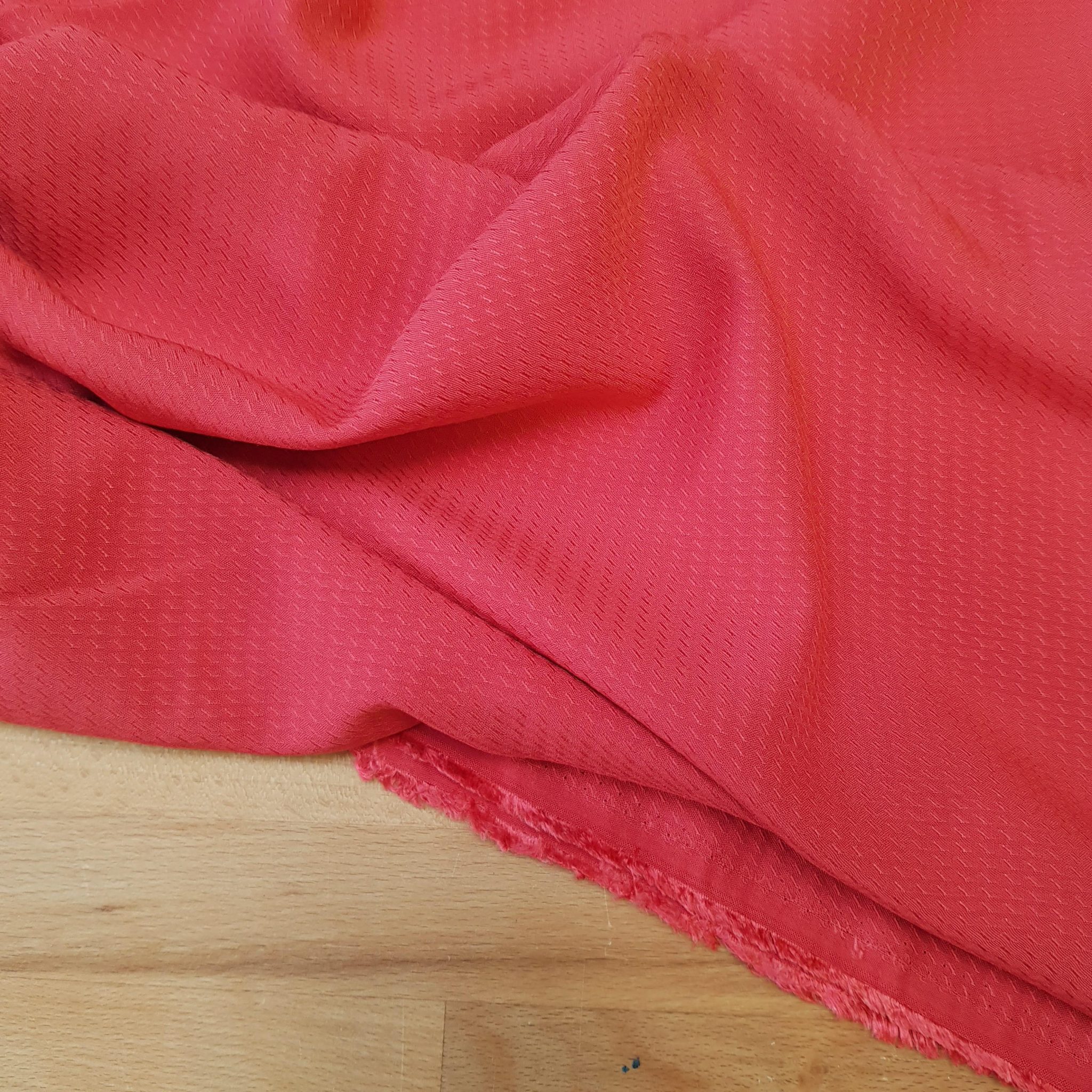 Viscose Challis Jacquard – Red